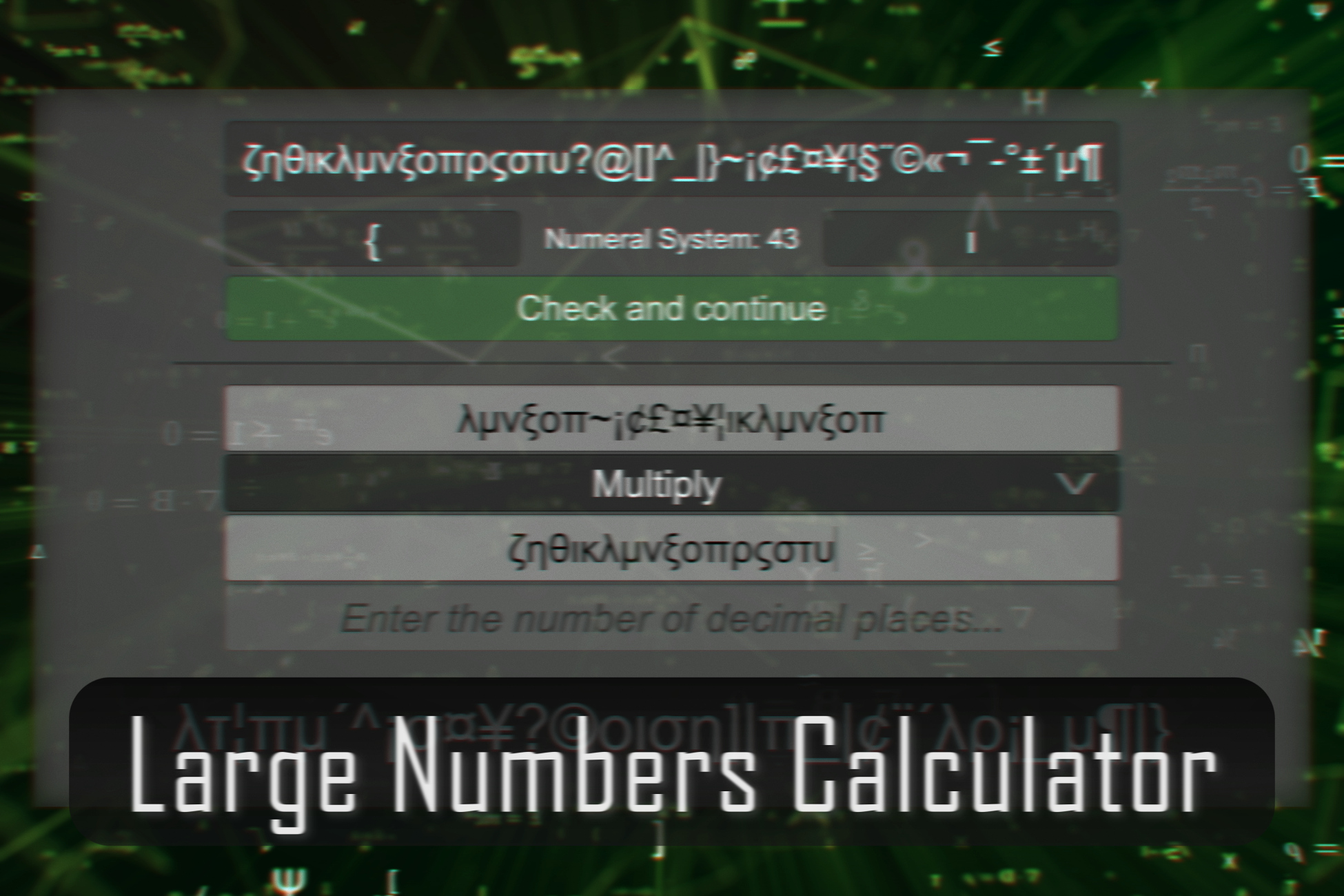 Large Numbers Calculator by Isle of Assets