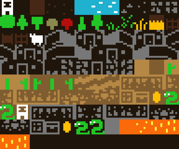 1 - Bit Color Top-Down Pack 8x8 by Notenlish