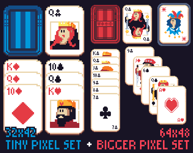 Cute Pixel Playing Cards by Magory