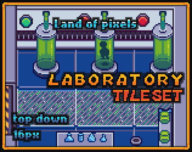 New expansion pack! - Land of pixels - Laboratory pixel art tileset Top ...