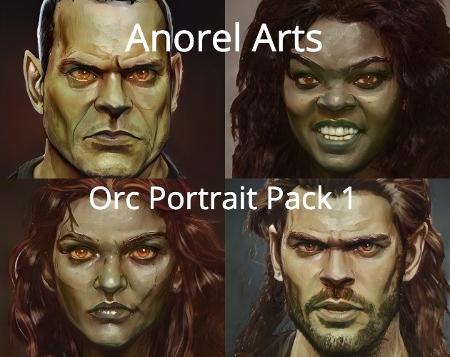 Orc Portrait Pack 1 by AnorelArts