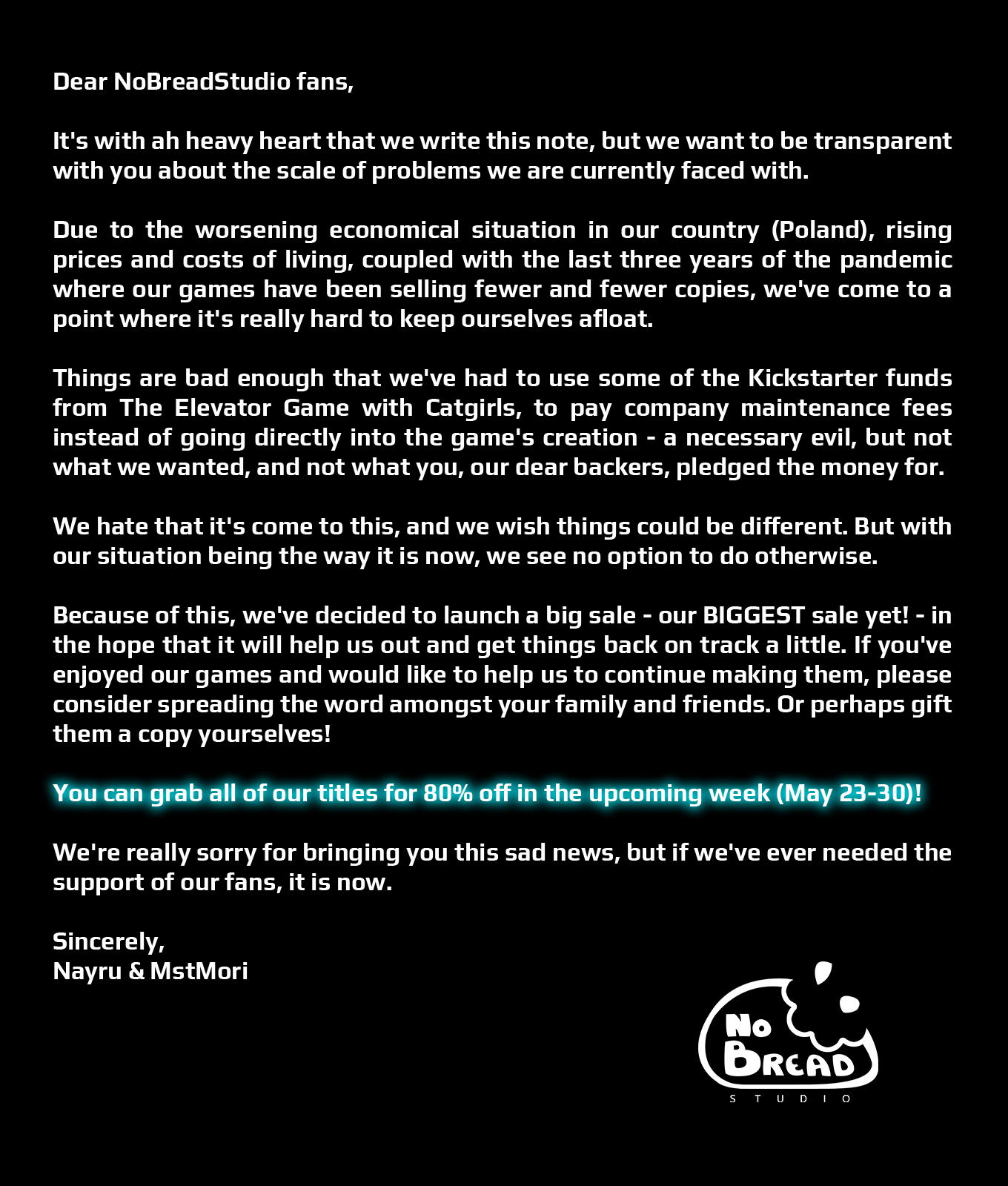 Big NoBreadStudio Sale 2022 by NoBreadStudio - itch.io