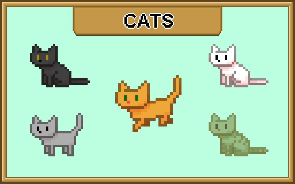 Cats || Pixel Asset Pack by Pop Shop Packs