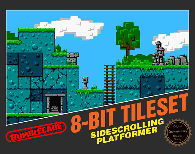 Tileset Update: Bridge Tiles Added - 8-Bit Platformer Tileset by Rumblecade