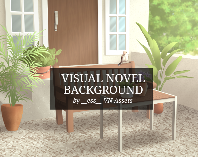 Visual Novel Background - Balcony by __ess__ VN Assets