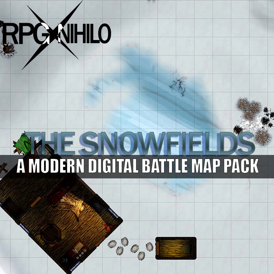 The Lonely Snow Fields (24x36IN) Modern Battle Map by rpgxnihilo