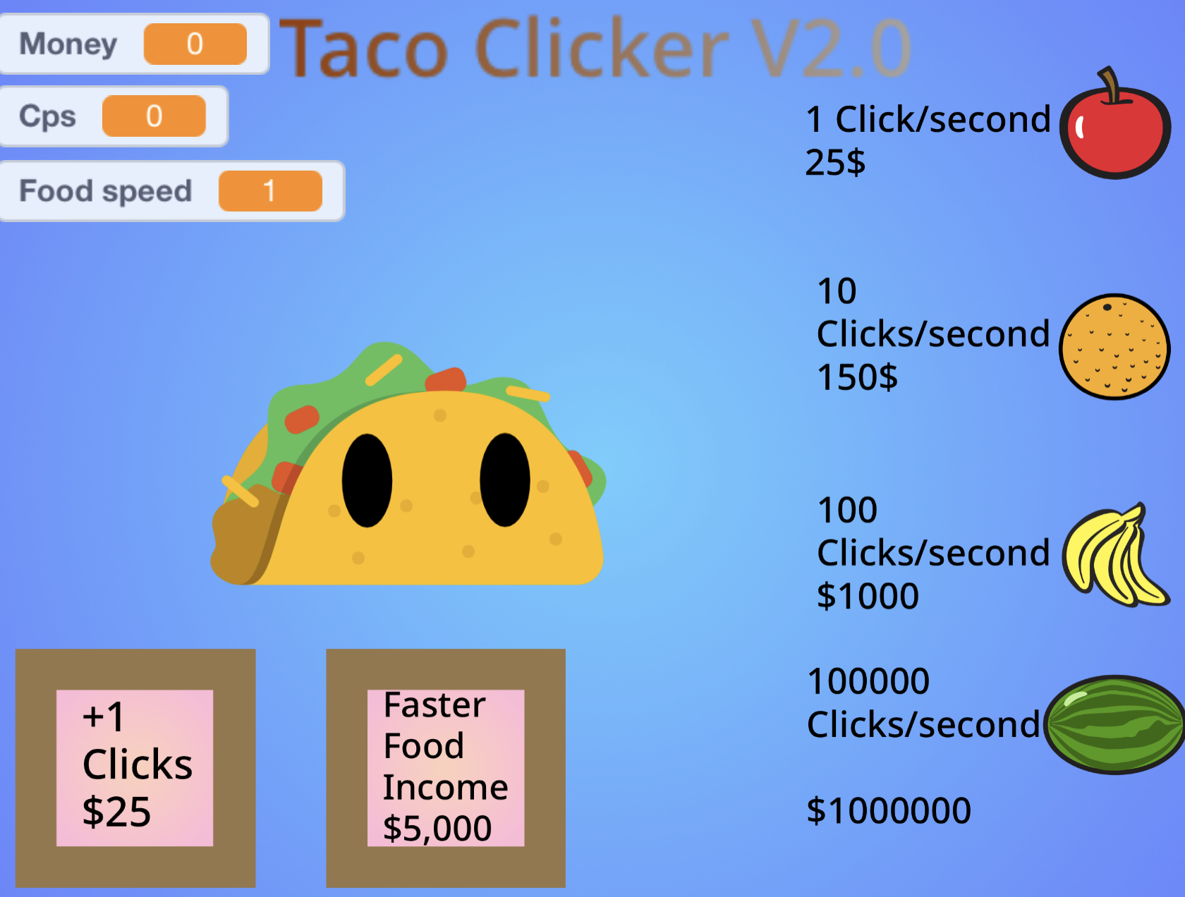 Taco Clicker by Scratch_Gamer