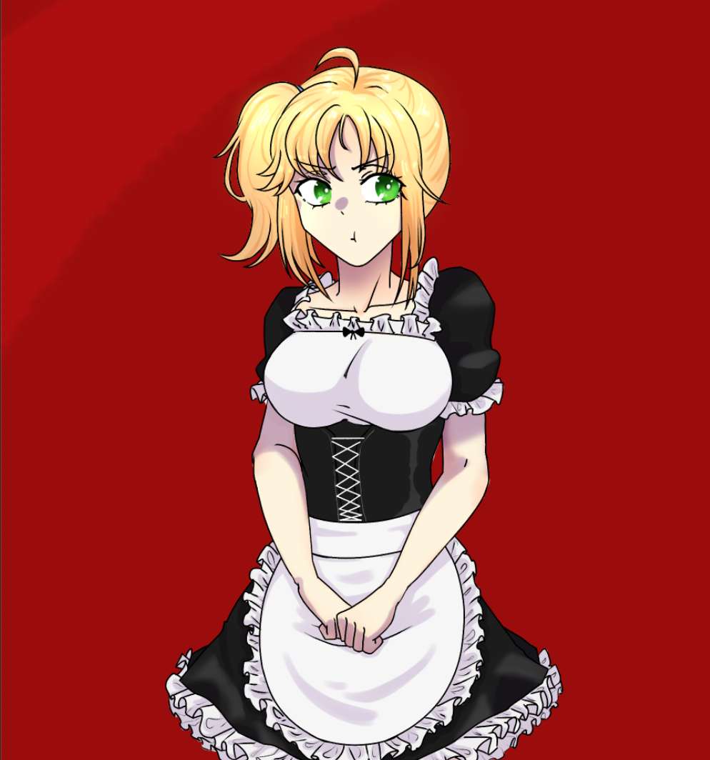 Visual Novel Sprite - NSFW Maid by Pixie Teacup