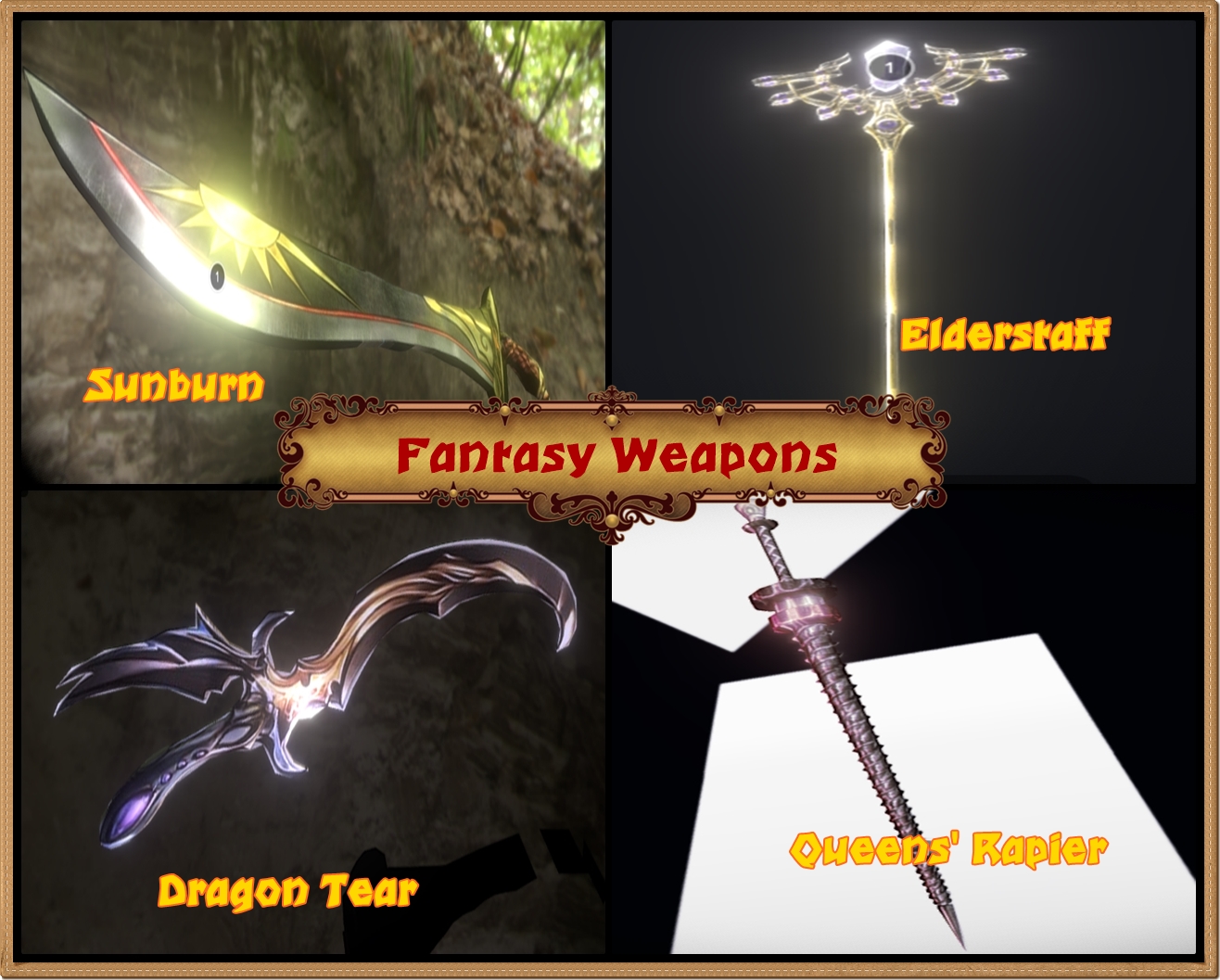 3D Fantasy Weapons Low Poly by Illusion 4D