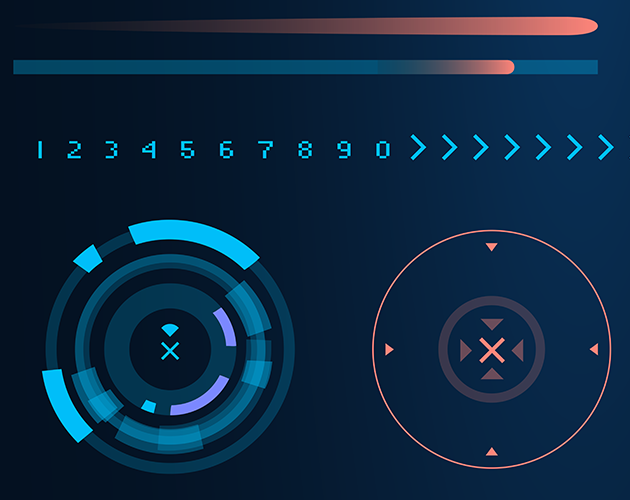 Futuristic Vector UI Elements by ilkaytobello
