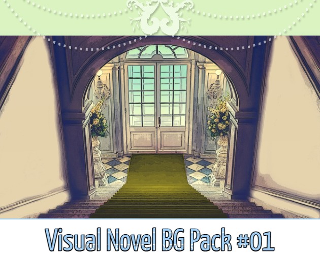 Visual Novel Background Pack #01 | Western style stairs by Smileflower