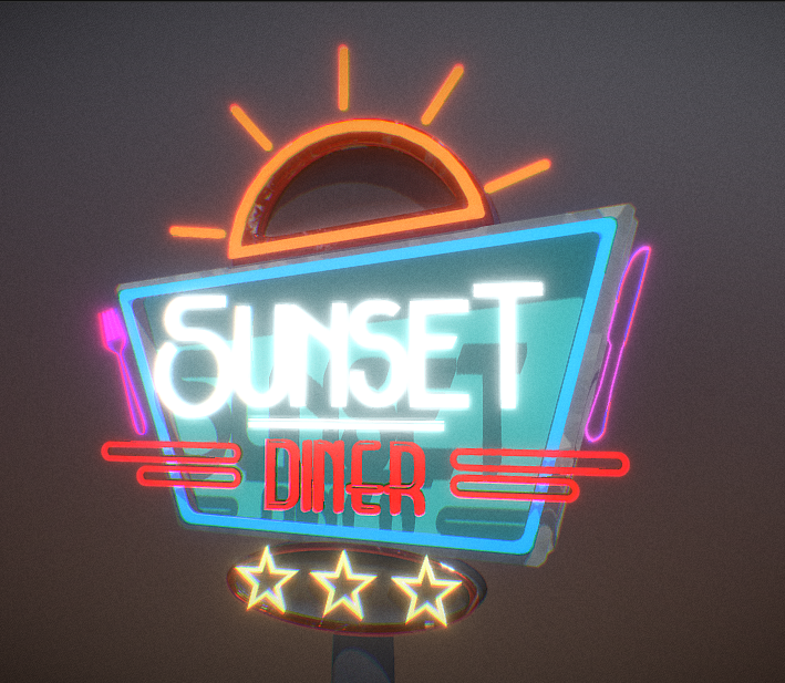 Sunset Diner by Sall