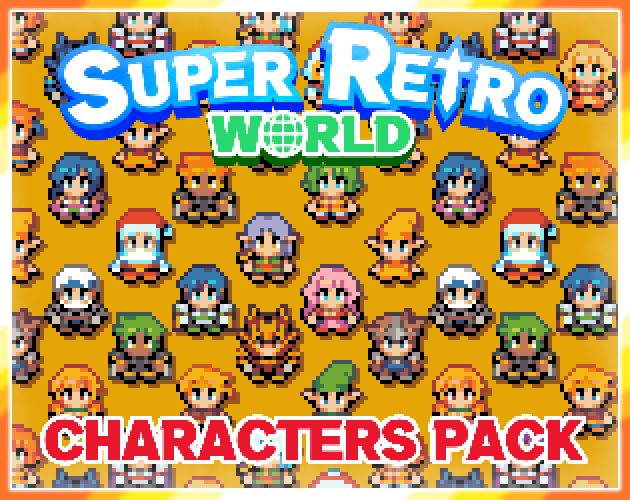 Super Retro World Character pack update :) - FREE RPG asset character ...