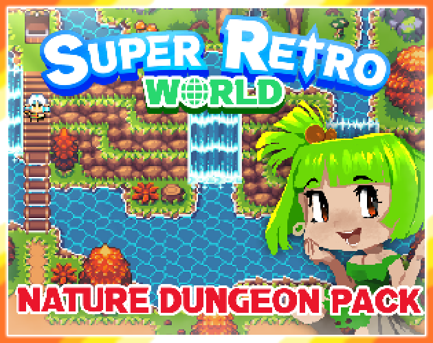 RPG asset tileset nature dungeon pack (Super Retro World by Gif) by Gif