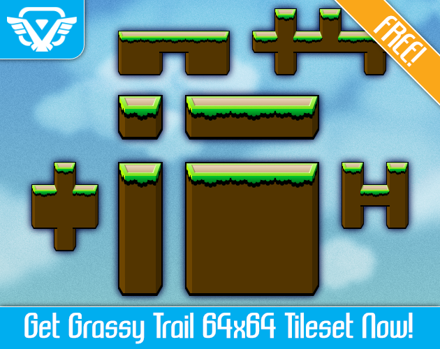 Grassy Trail 64x64 Tileset by Noble Valerian