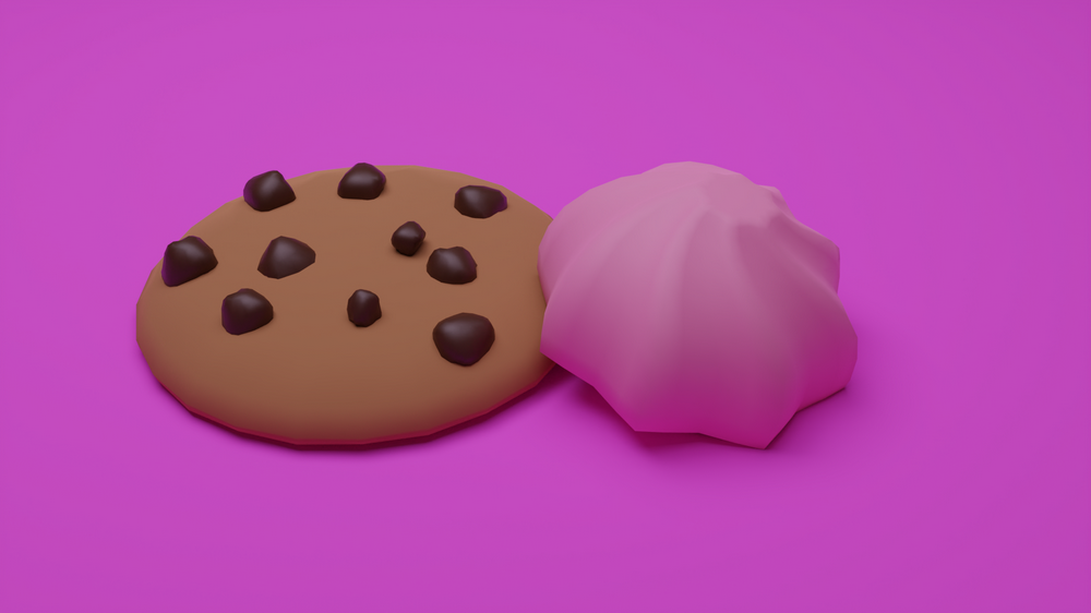 Pack of 2 Low Poly Cookies by xcoffeegamedev