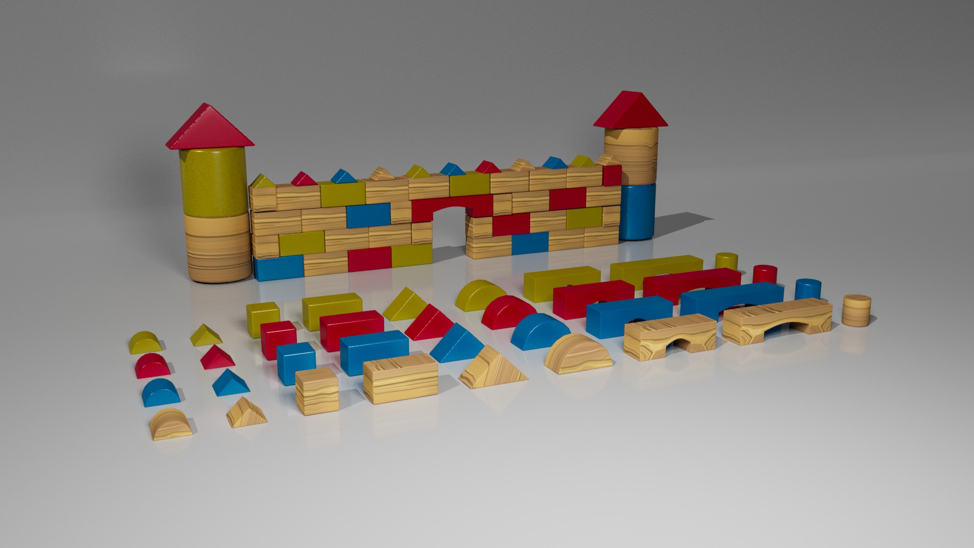 Modular Wooden Castle Blocks by Als