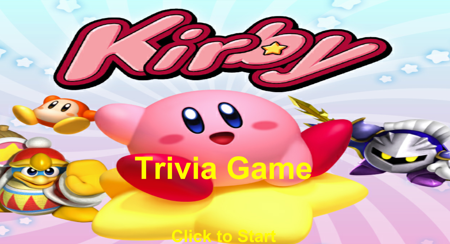 Kirby Trivia Game by Benmiester