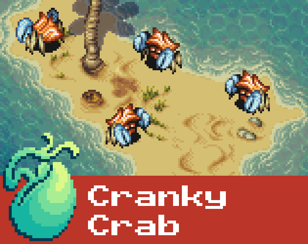Pixel Art Creature Sprite - Cranky Crab by Seliel the Shaper