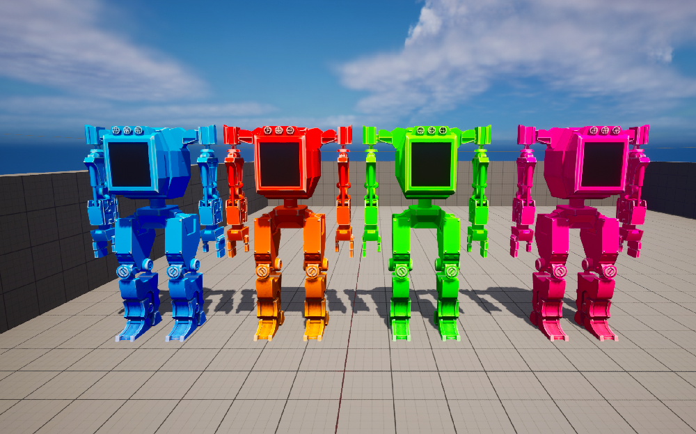 Mech with walk and jump animation by greenman4890