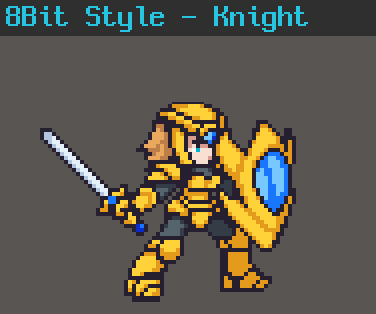8-Bit Heroes) Knight by Sagak Art (Pururu)