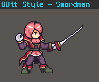 8-Bit Heroes) Swordman by Sagak Art (Pururu)