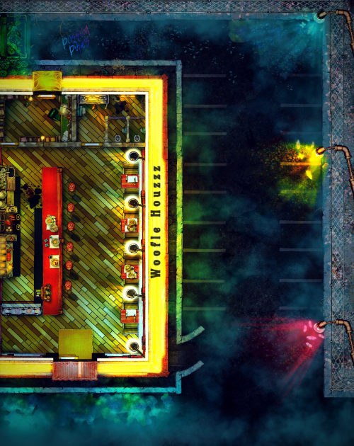 Retro Diner 30x40 Battlemap by PossumPunks