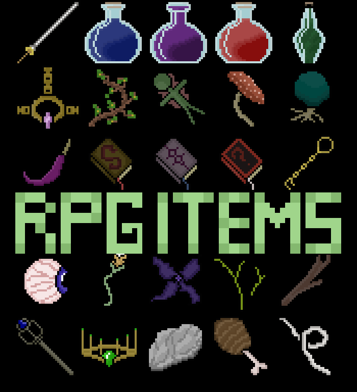 32x32 Pixel Art Items by Pedrodis