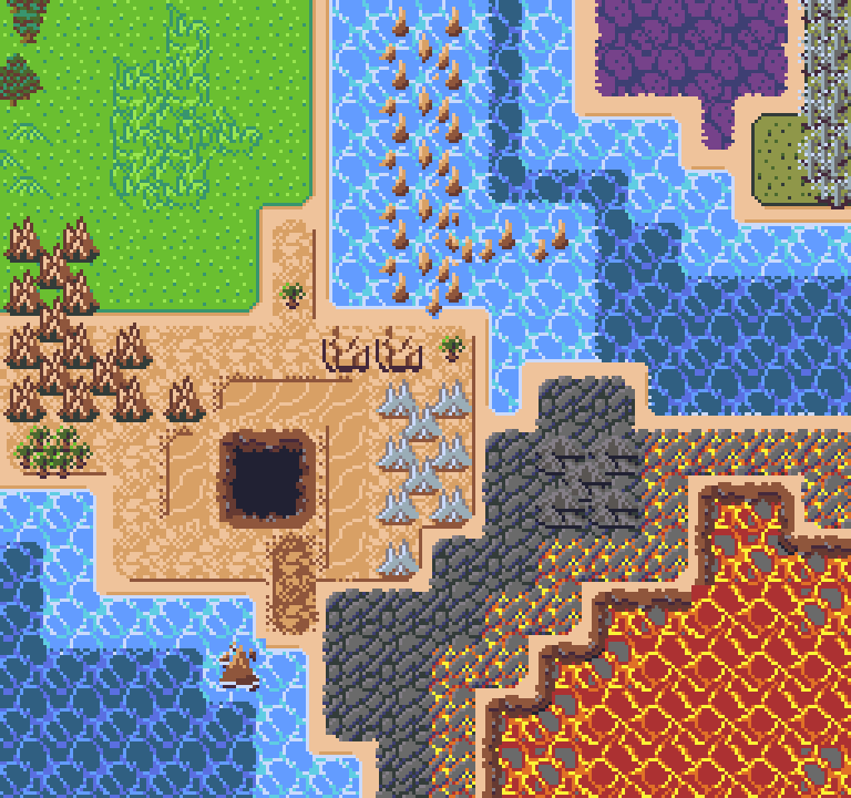 8 Bit World Map Tileset for RPG Maker MV by Robubie