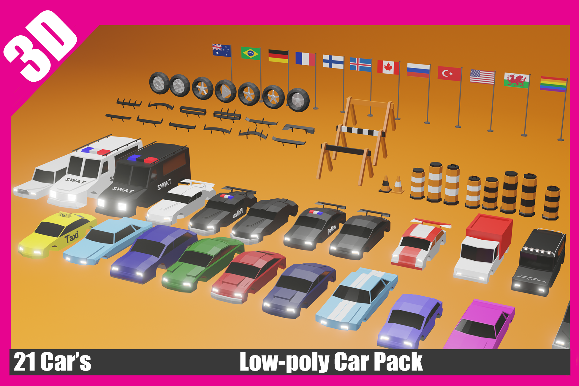 CAR PACK - Low Poly by DanZ