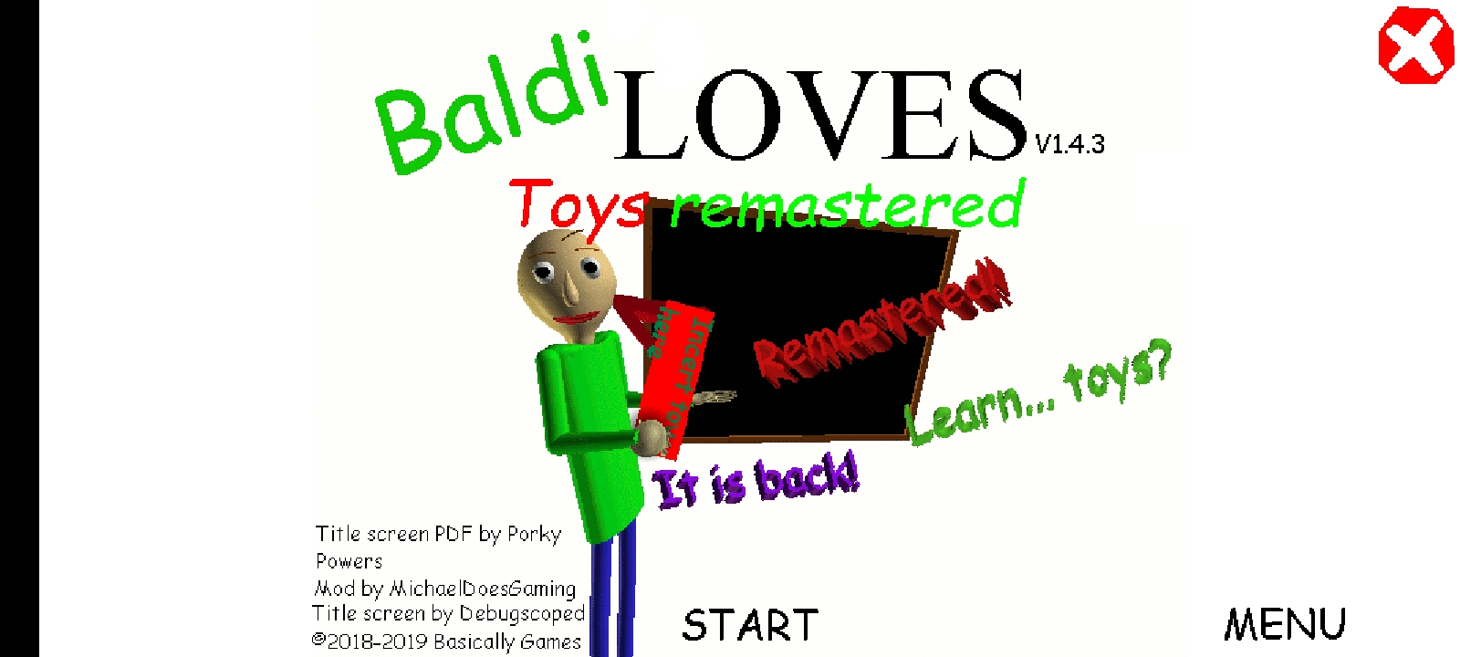 Baldi Loves Toy Remastered Android Port by Baldi's Basics Official VN