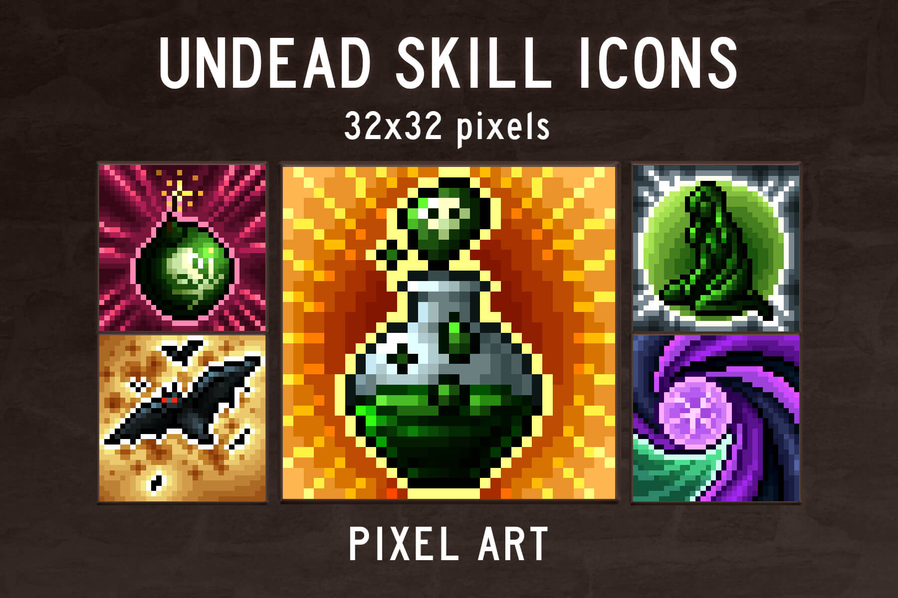 Free Undead Skills Pixel Art by Free Game Assets (GUI, Sprite, Tilesets)
